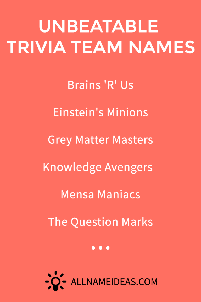 Quizzing Champions: 290 Trivia Team Names That Outsmart the Competition